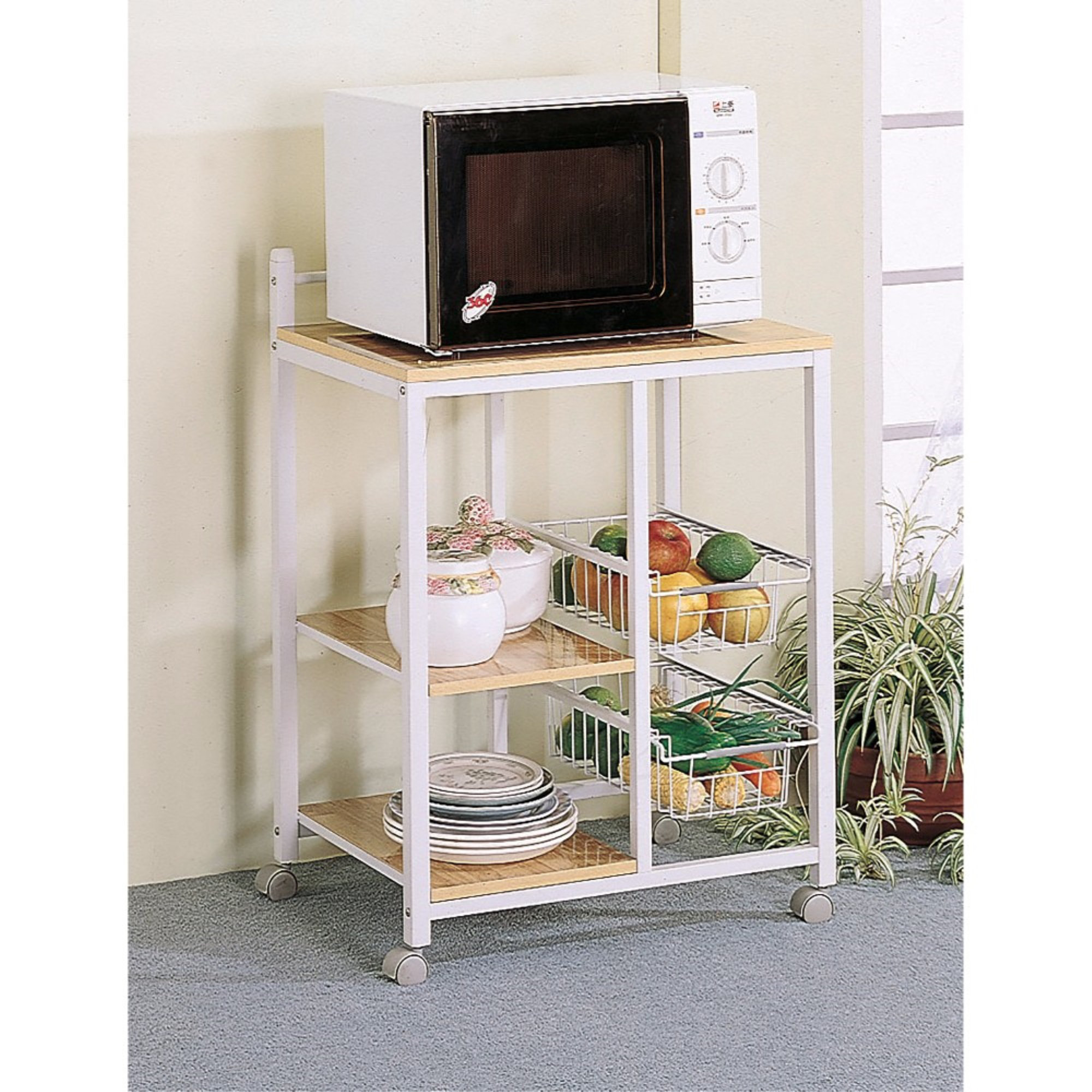 Ebern Designs Elly Solid Wood Kitchen Cart & Reviews | Wayfair