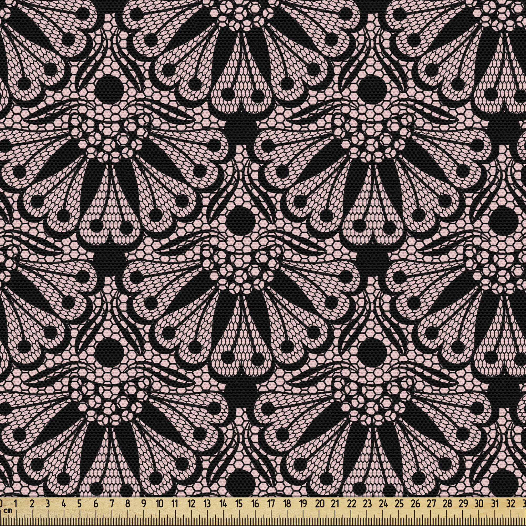 East Urban Home Vintage Fabric By The Yard, Continuous Bicolored ...