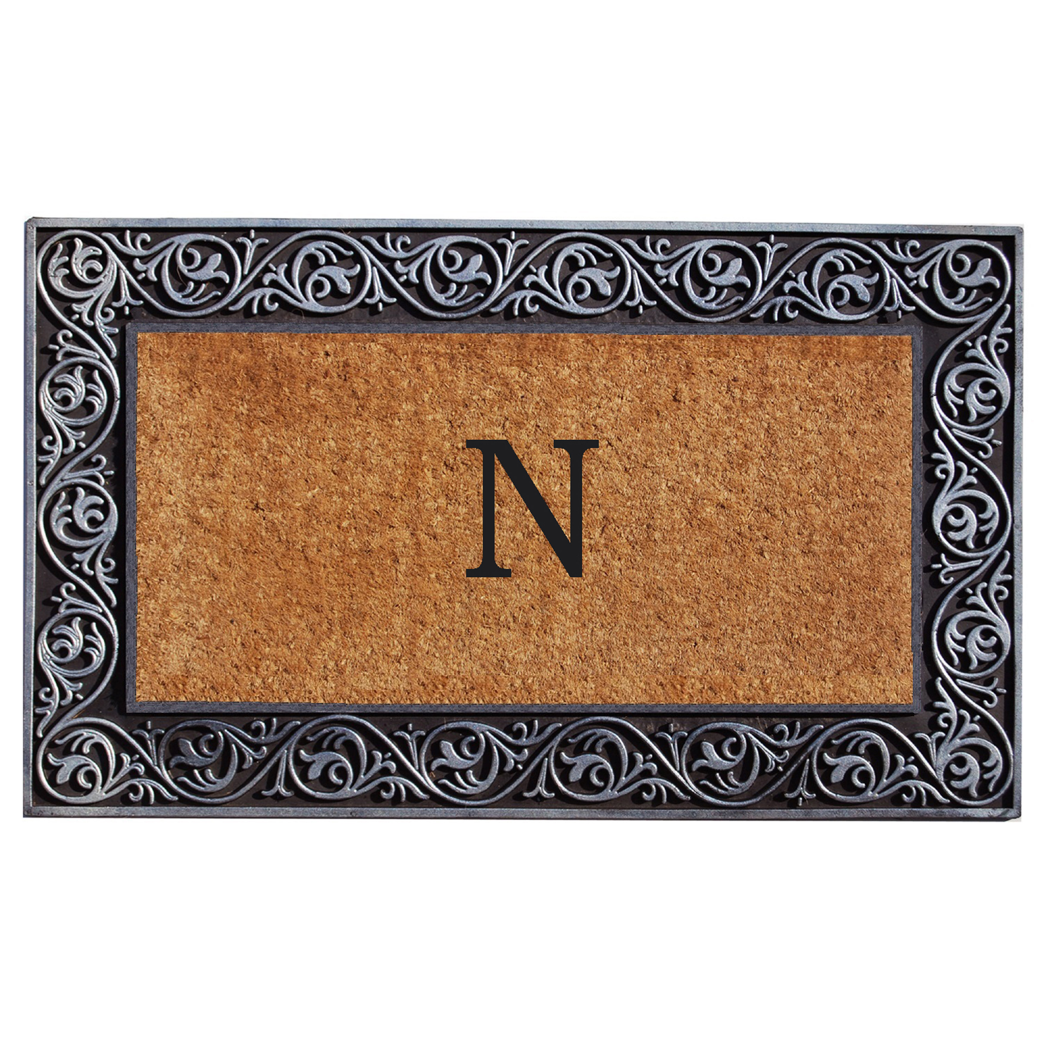 Home & More Prestige Personalized Monogrammed 30 in. x 18 in. Non-Slip ...