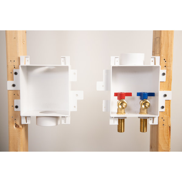 Symmons LaundryMate 1/2 in. Plastic Drain Box with Brass Valve ...