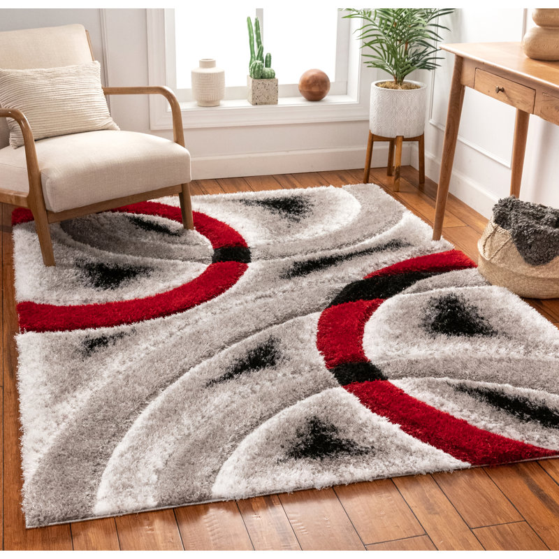 Well Woven San Francisco Performance Red/Black/Gray Rug & Reviews | Wayfair