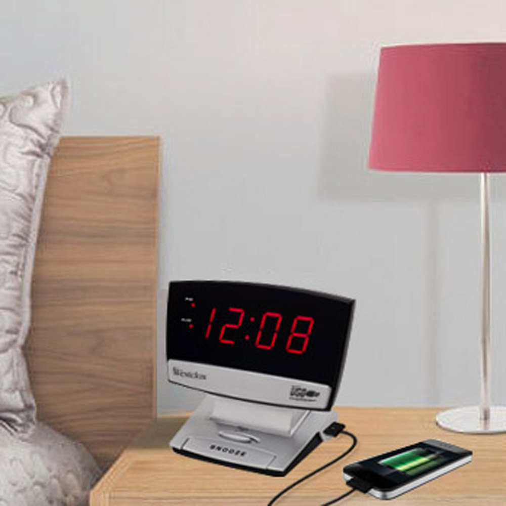 Ebern Designs USB Charging Port Led Alarm Clock & Reviews | Wayfair