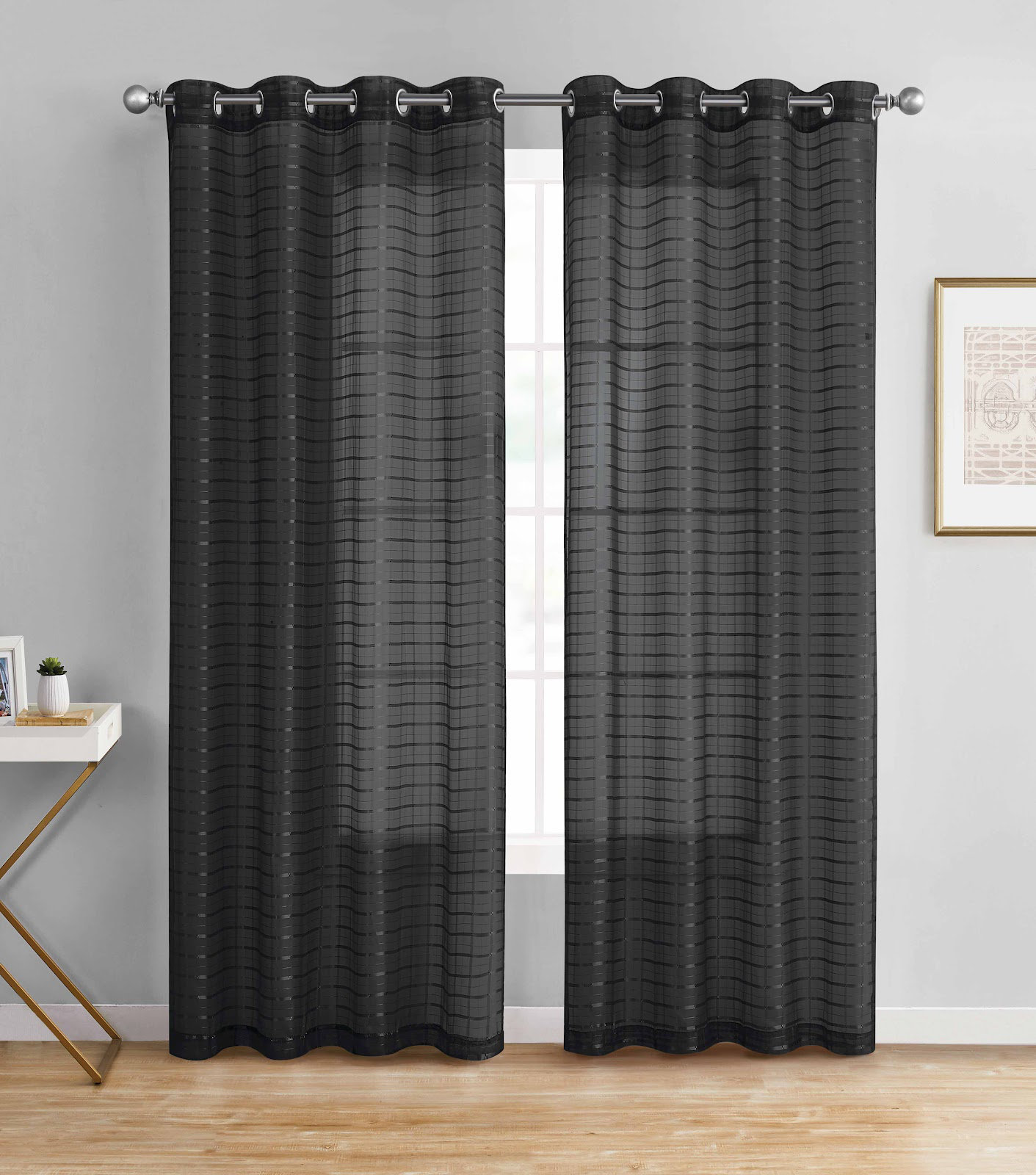 Ebern Designs Bolich Polyester Sheer Curtain Pair | Wayfair