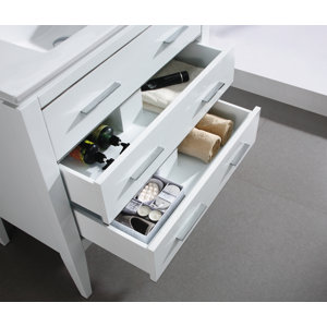 Wrought Studio Bourdeau 35.38'' Free-standing Single Bathroom Vanity ...