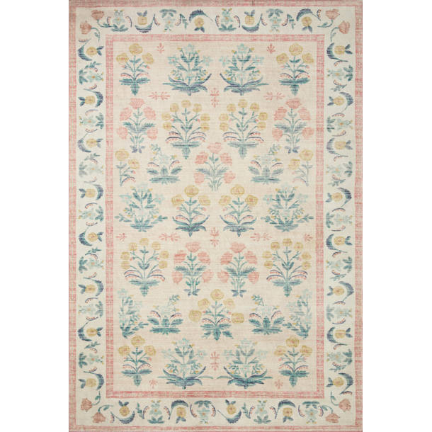 Rifle Paper Co. x Loloi Eden Mughal Garden Cream Rug feat CloudPile ...