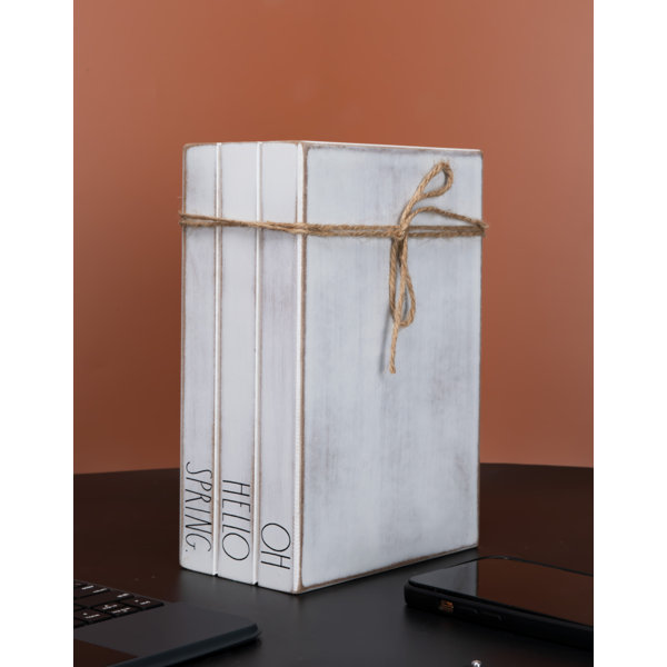 Gracie Oaks 3 Piece Makinnah Oh Spring Hello Decorative Book Set | Wayfair