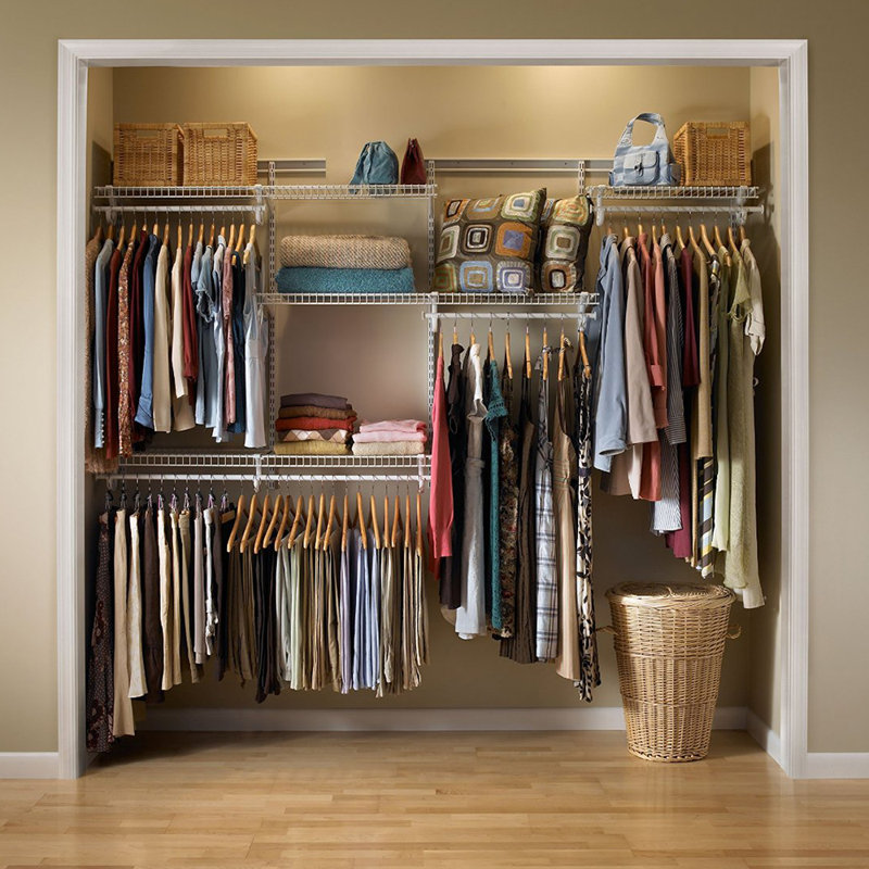 ClosetMaid ShelfTrack 60" W - 96" W Closet System Starter Kit & Reviews ...