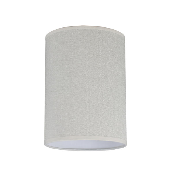 Aspen Creative Corporation 11'' H Faux Linen Textured Fabric Drum Lamp ...