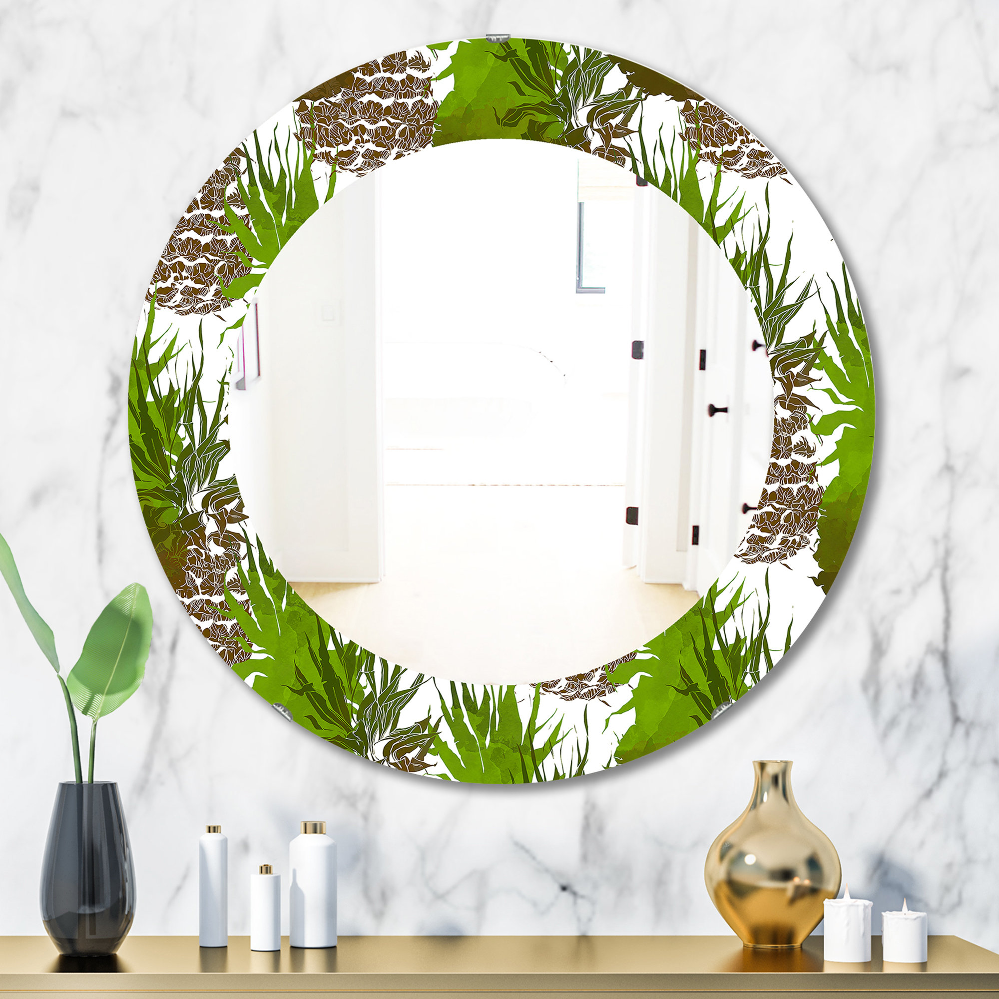 East Urban Home Tropical Wall Mirror | Wayfair