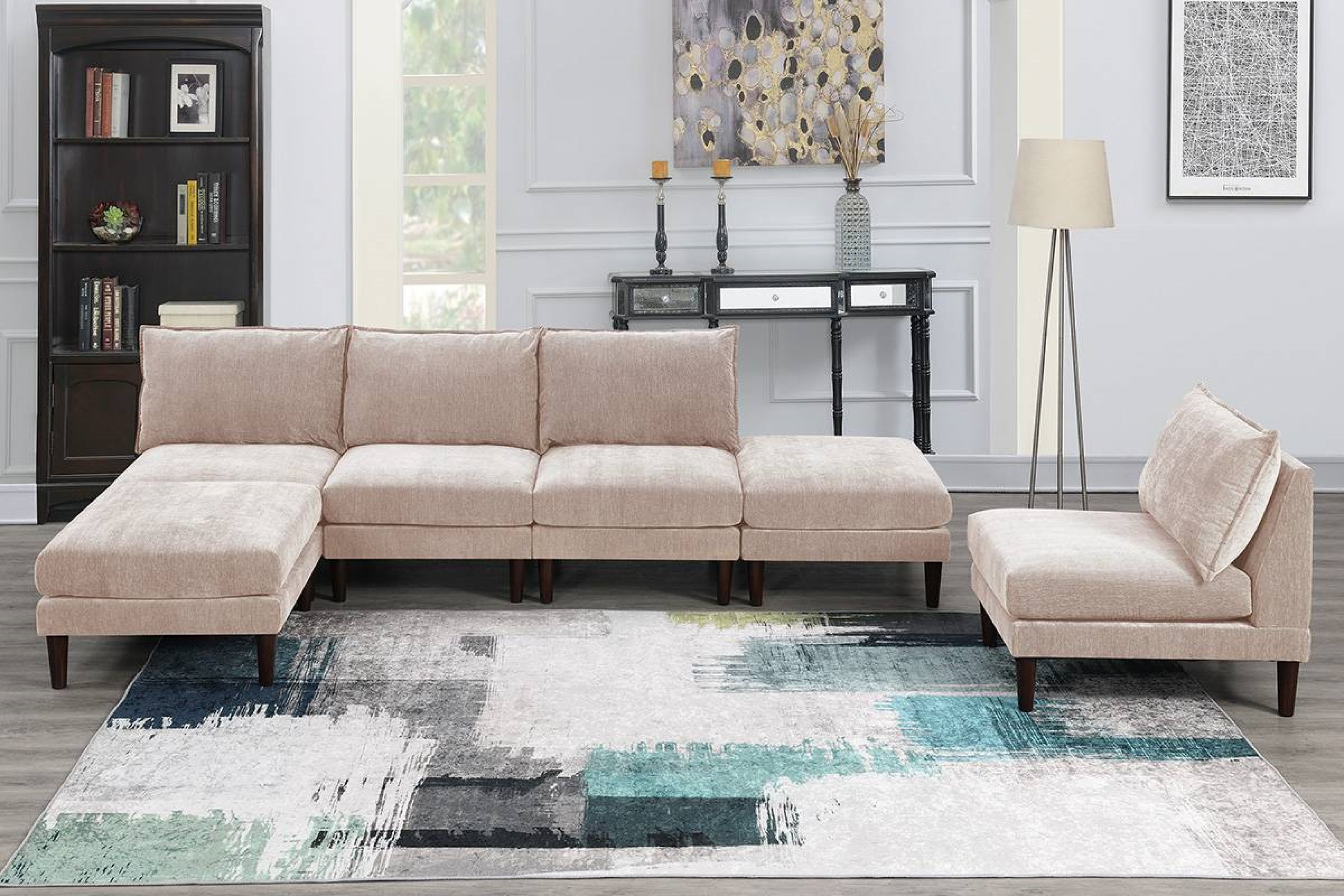 F&L Homes Studio Kaiayyi 6 Piece Foam Configurable Living Room Set ...