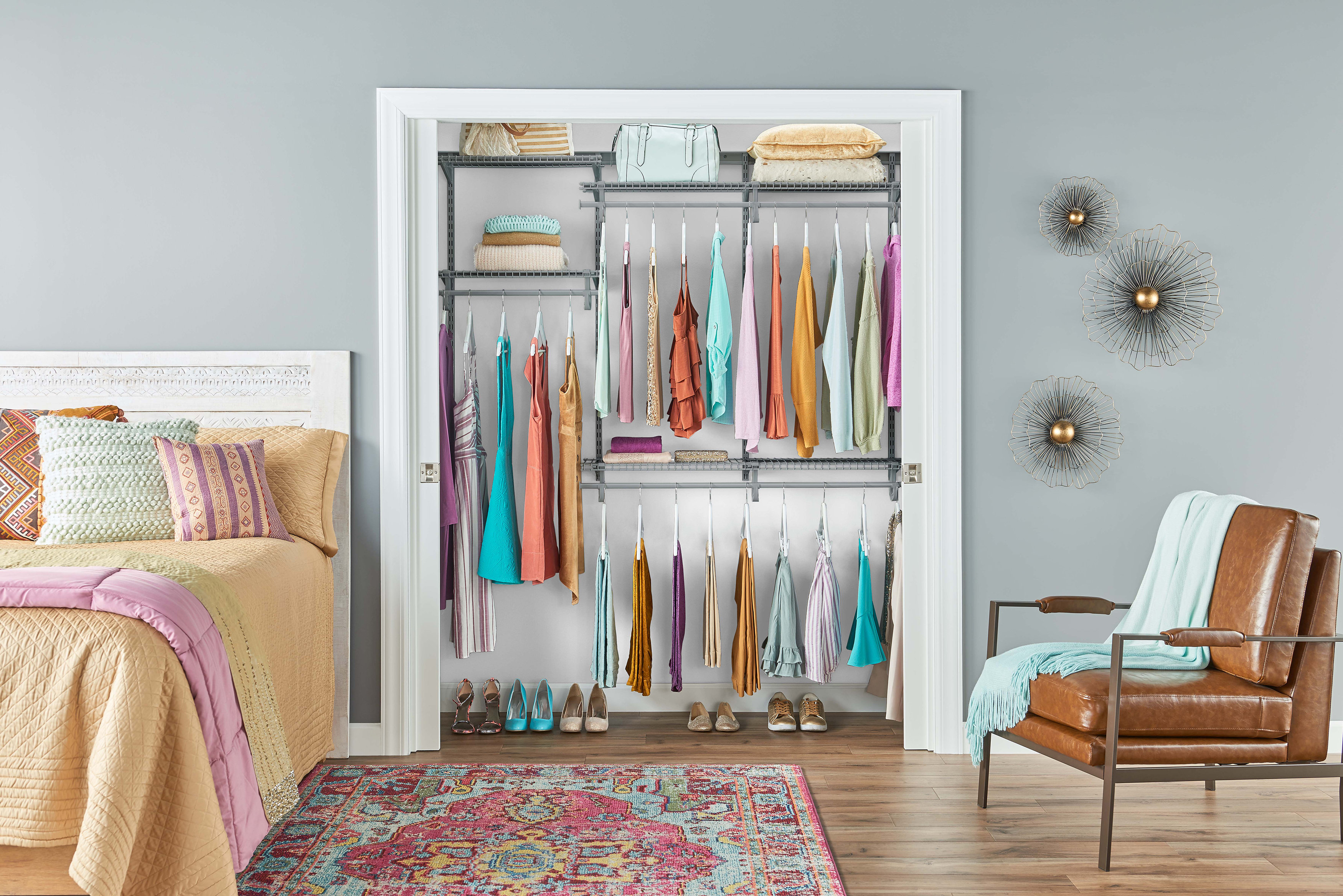 ClosetMaid ShelfTrack 48" W - 72" W Closet System Starter Kit & Reviews ...