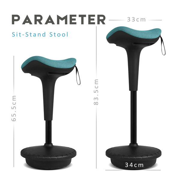 Inbox Zero Height Adjustable Active Stool & Reviews | Wayfair.co.uk