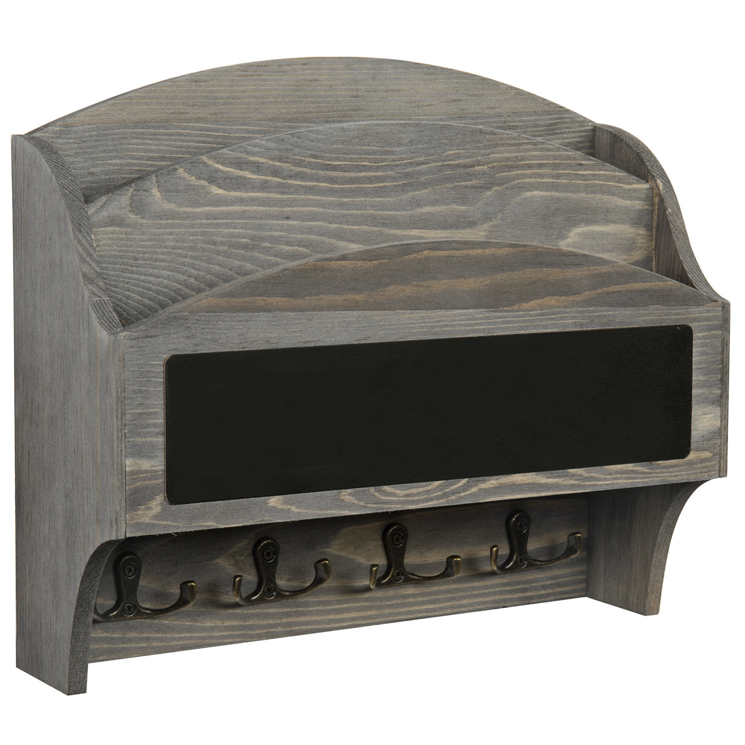 Rosalind Wheeler Kezar Wall Mail Organizer with Chalkboard and Key ...