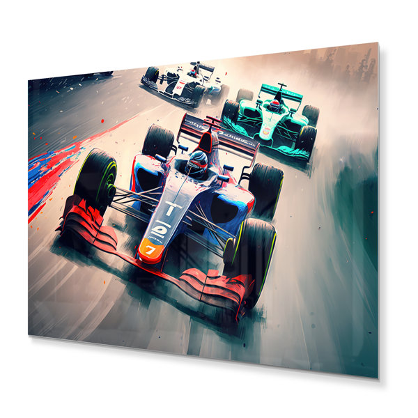 Latitude Run® Formula Car Racing VI On Metal Print | Wayfair