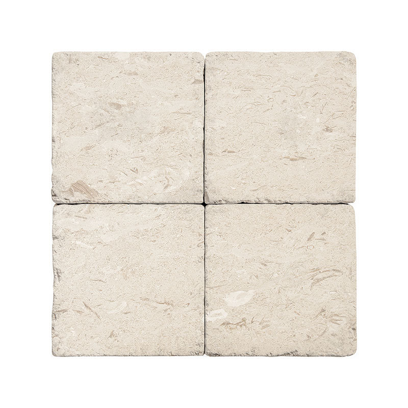 Parvatile Fossil Stone 4" x 4" Limestone Tile | Wayfair