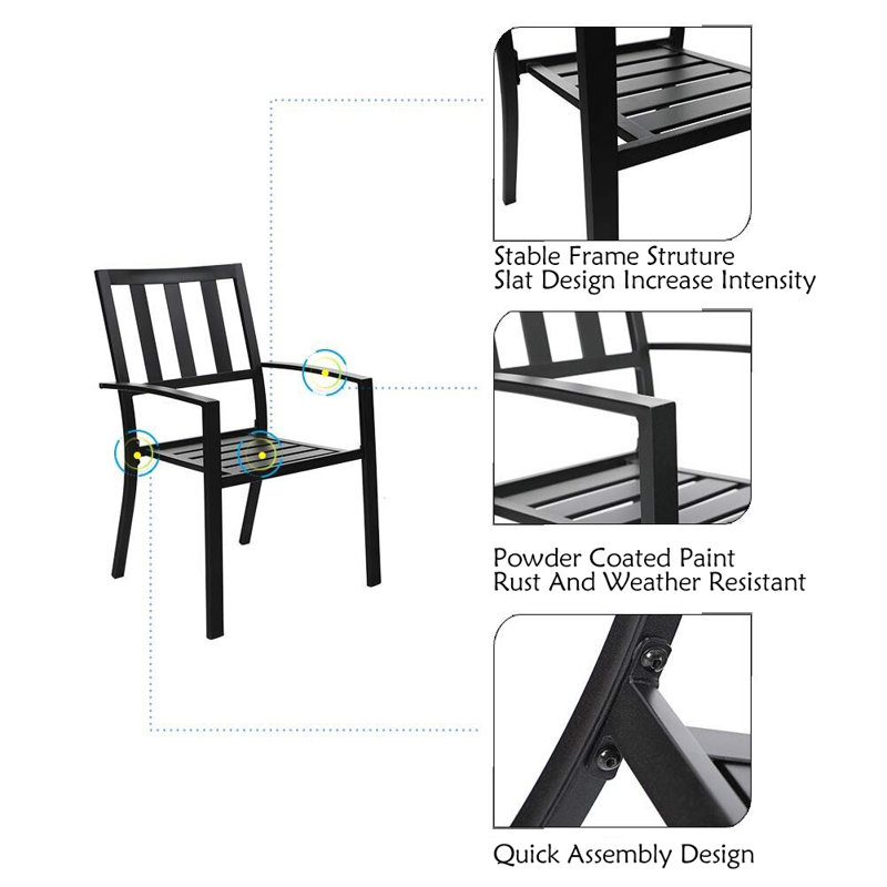Winston Porter Rotman Furniture Stacking Patio Dining Chair & Reviews ...