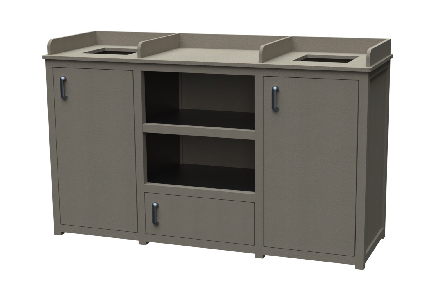 Landmark Studio & Design 64 Gallons Plastic Open Multi-Compartments ...