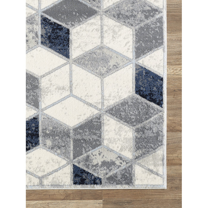 Corrigan Studio® Jenifry Geometric Gray Area Rug & Reviews | Wayfair