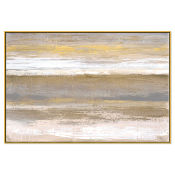 CasaFineArts Shimmering Landscape - Floater Frame Painting on Canvas ...