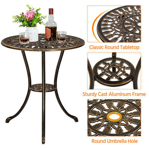 Fleur De Lis Living Frisby Round 2 - Person Outdoor Dining Set ...