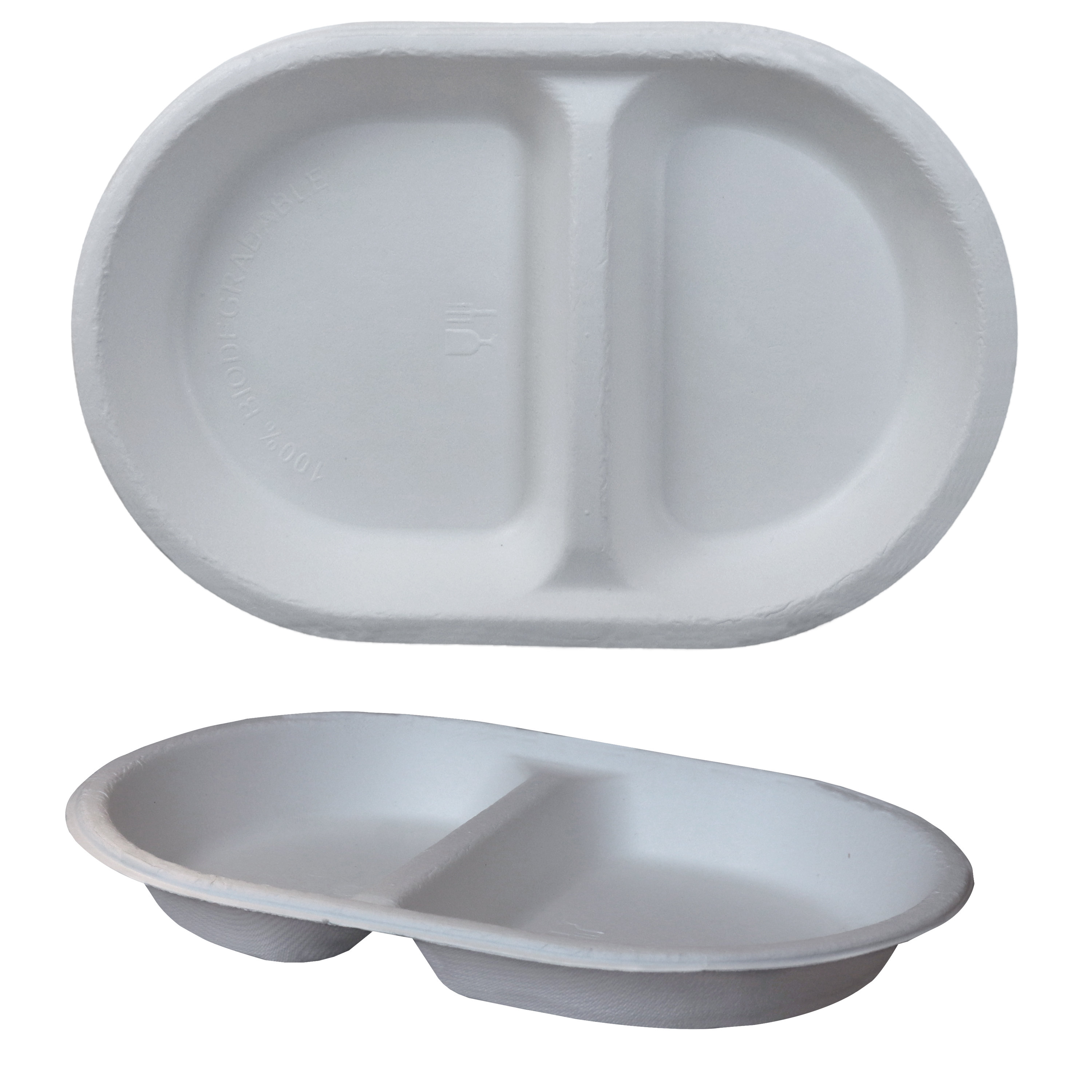 Simond Store - Two Compartment Paper Trays - [Pack Of 150] Disposable ...