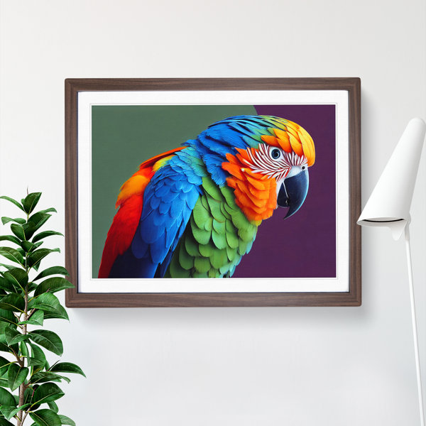 Bay Isle Home Colourful Parrot Portrait Vol.5 - Single Picture Frame ...