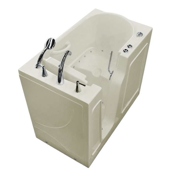 Therapeutic Tubs Prairie 45.7'' x 26'' Walk-in Air Fiberglass Bathtub ...