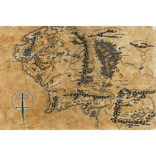Williston Forge Lord Of The Rings Rhovanion Grey Mountains Map Tolkien ...