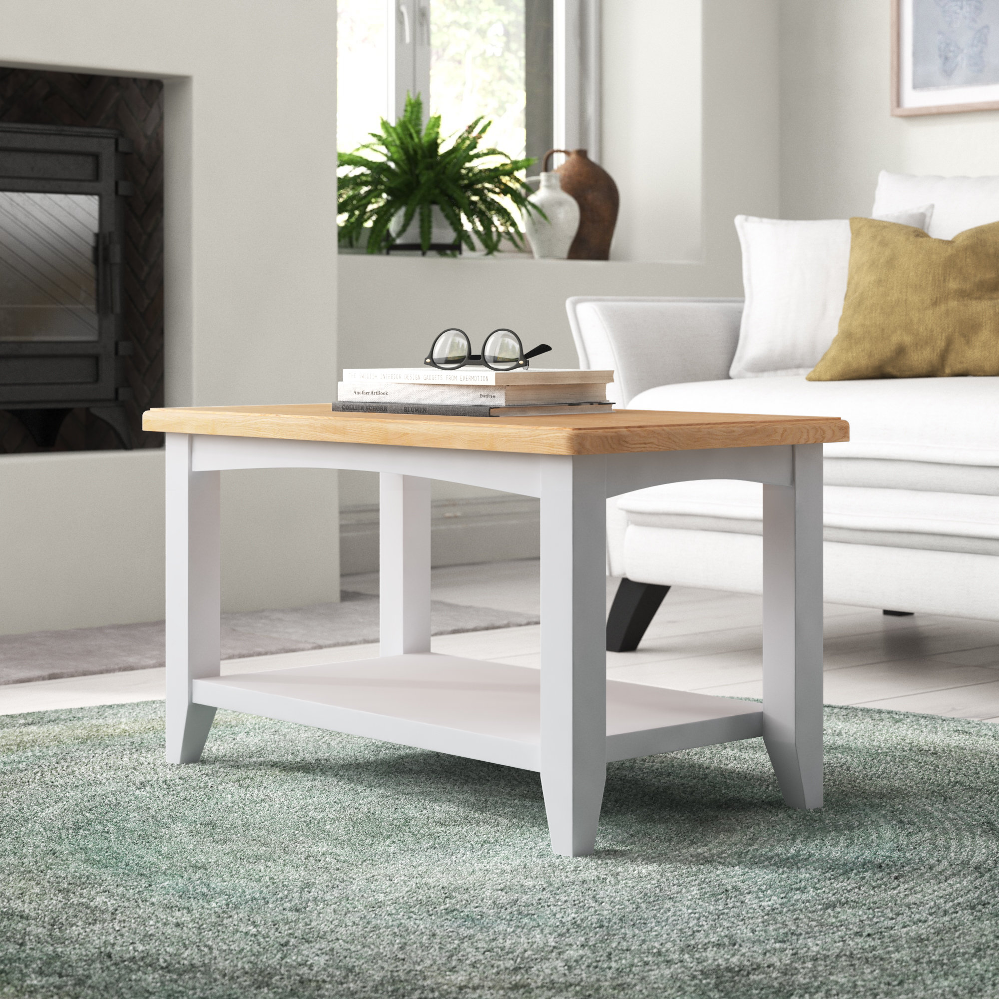 Fernleaf Gisele Solid Wood 4 Legs Coffee Table with Storage & Reviews ...