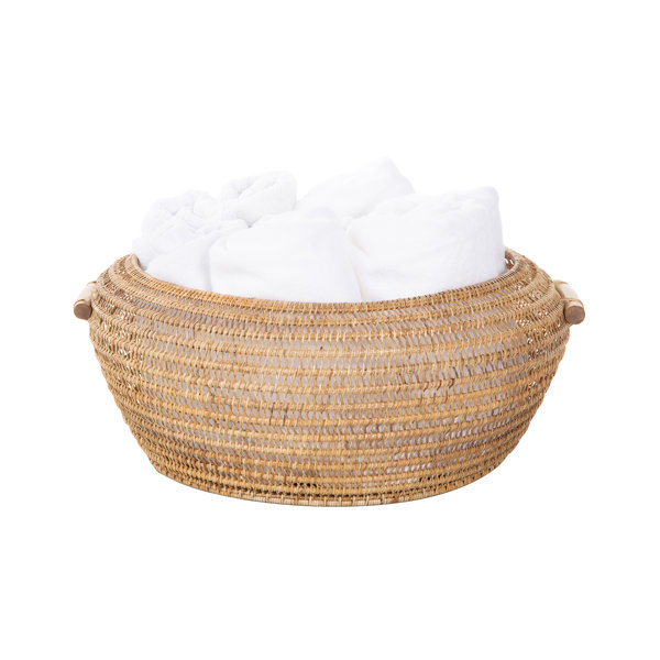 Bayou Breeze Alexisa Open Weave Storage Rattan Basket & Reviews | Wayfair