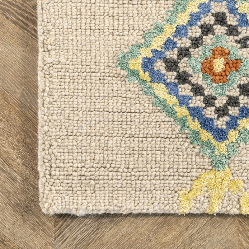 Mack & Milo™ Agostini Handmade Tufted Wool Off-White Rug & Reviews ...