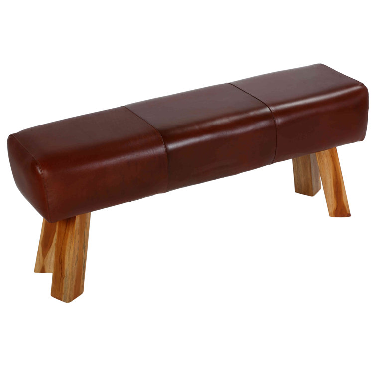 Red Barrel Studio® Genuine Leather Bench | Wayfair