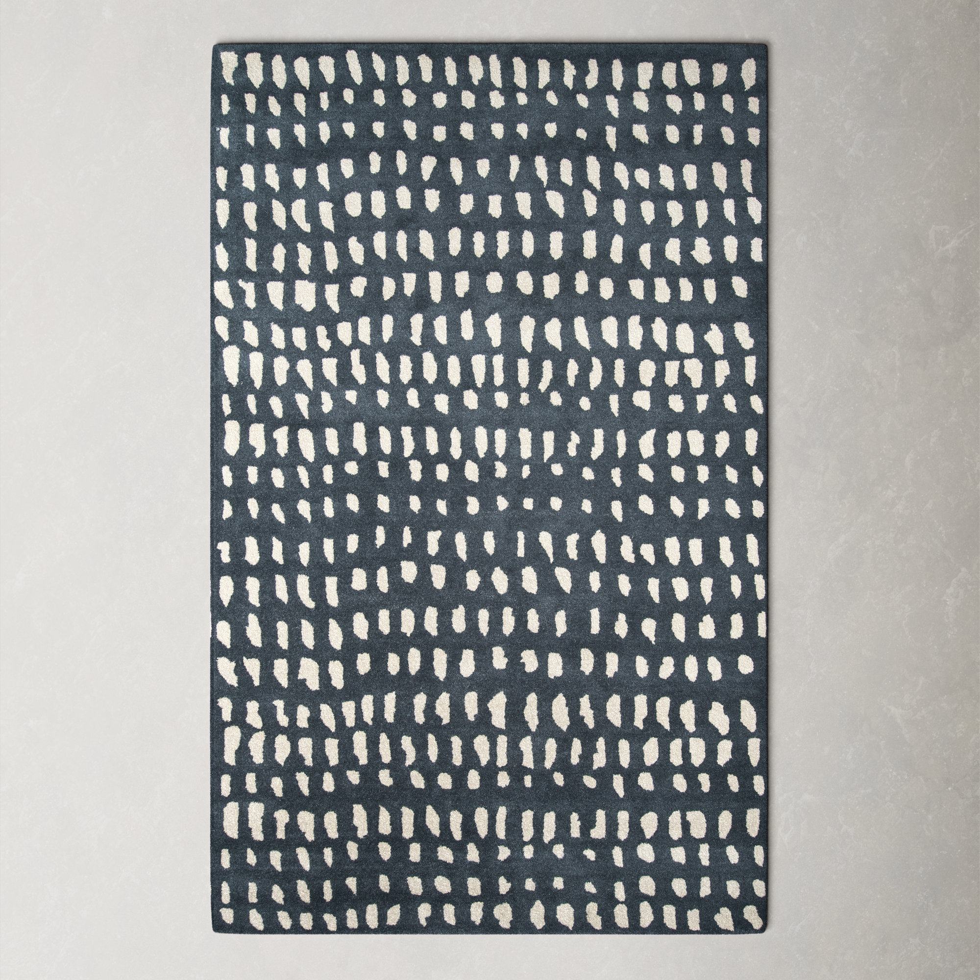 Glory Handmade Wool Dark Blue/Ivory Rug & Reviews | AllModern