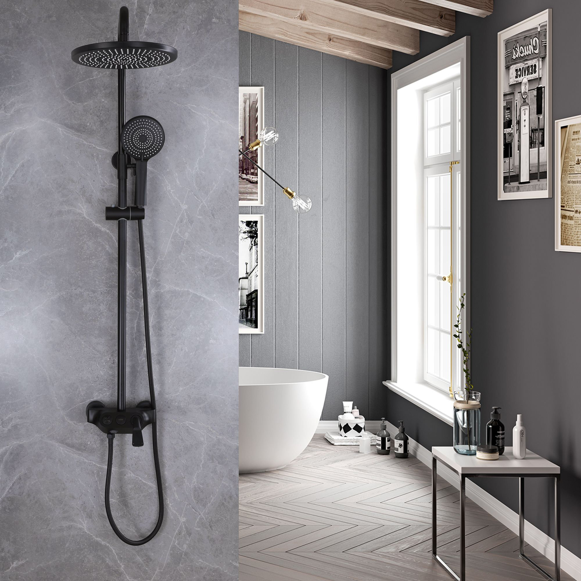 Inhouse Newly Design Complete Shower System with Rough in Valve | Wayfair