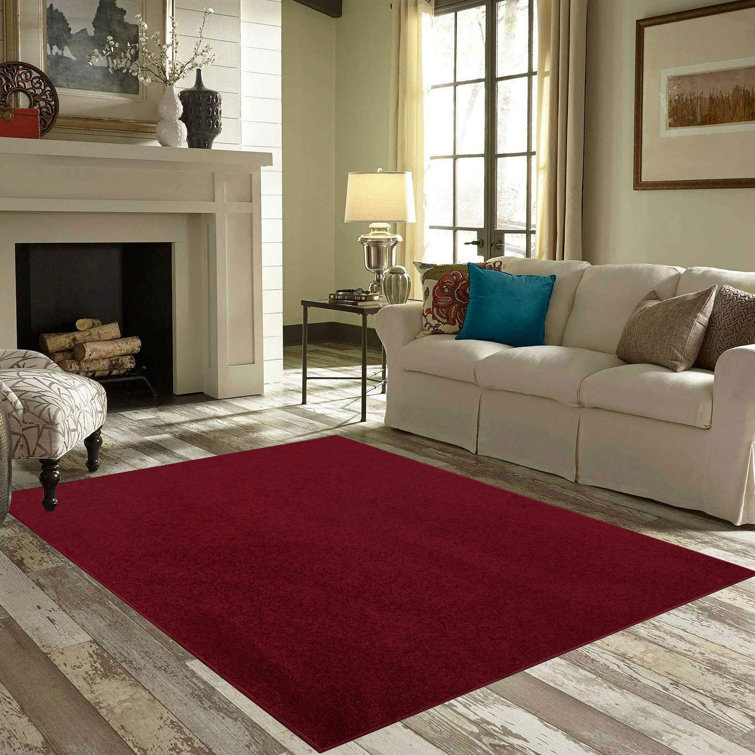 Latitude Run® Burgundy Area Rug | Wayfair