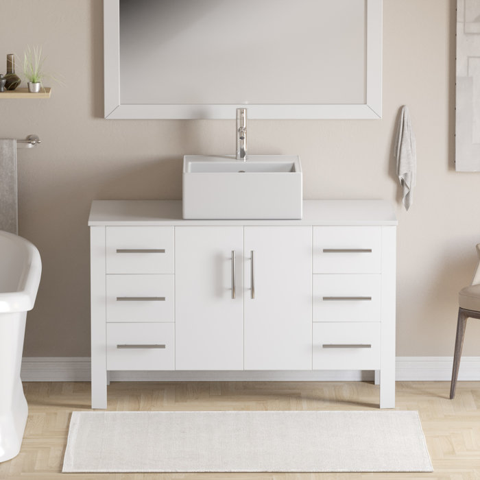 Wrought Studio Sharan 48'' Free-standing Single Bathroom Vanity with ...