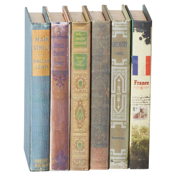 Three Posts™ 6 Piece Wood Book Box Set & Reviews | Wayfair