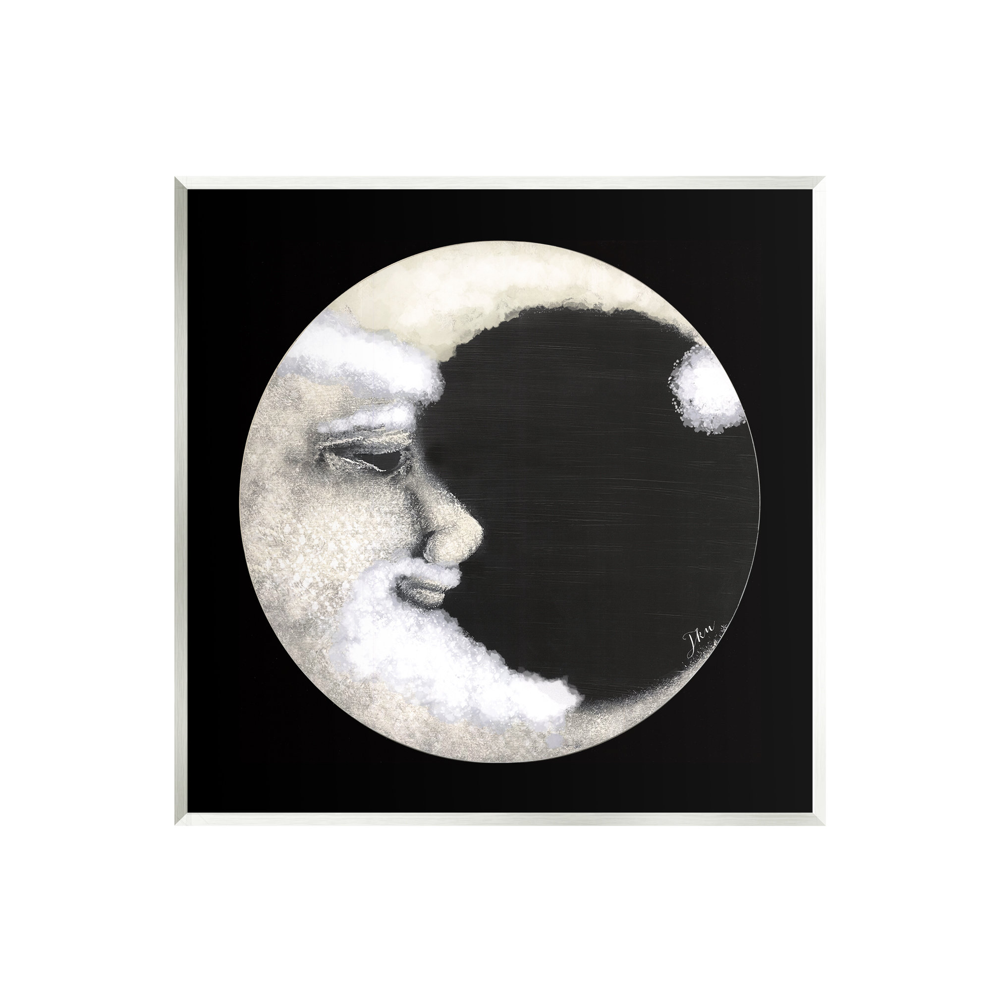 Stupell Industries Smiling Round Moon Face by - Graphic Art | Wayfair