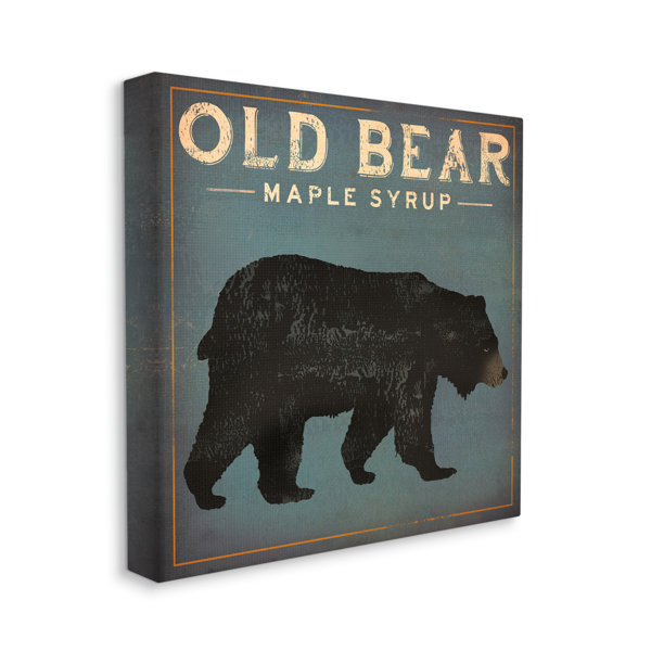 Millwood Pines Vintage Bear Maple Syrup by Ryan Fowler - Wrapped Canvas ...