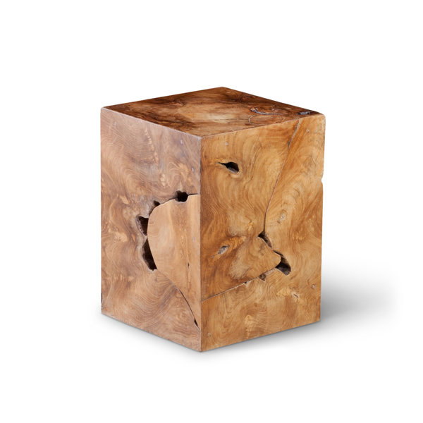 Teak-wood-square-stool | Wayfair