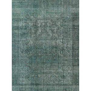 Williston Forge Hudak Power Loom Green Rug | Wayfair