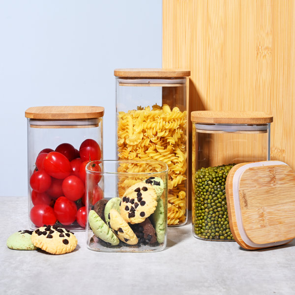 Gracie Oaks Glass Kitchen Canister & Storage Jars | Wayfair