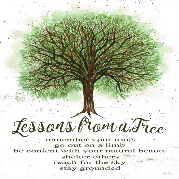 Trinx Lessons From A Tree by Cindy Jacobs - Wrapped Canvas Textual Art ...