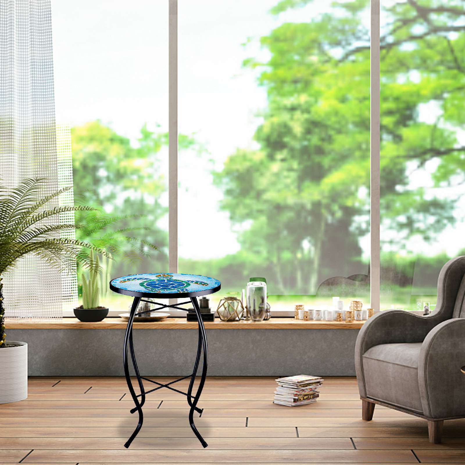 Bay Isle Home Ayrshire Round Corner Plant Table | Wayfair