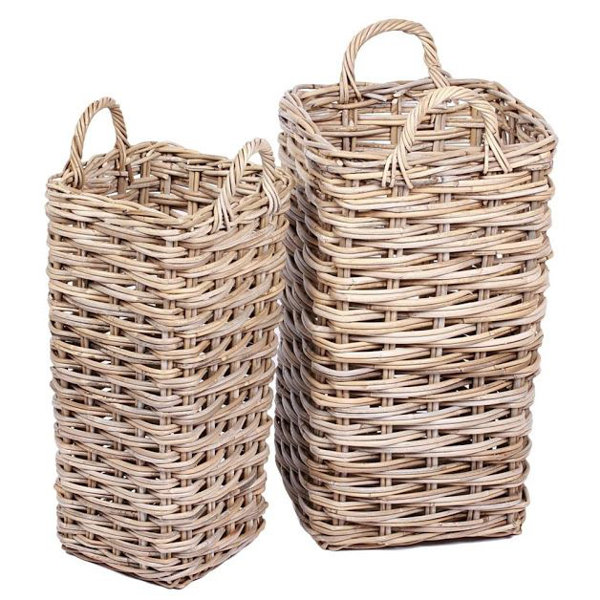 Red Hamper Wicker Log Carrier | Wayfair.co.uk