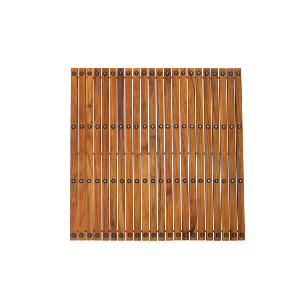 NordicStyle Teak & Wood Shower Mat with Non-Slip Backing | Wayfair