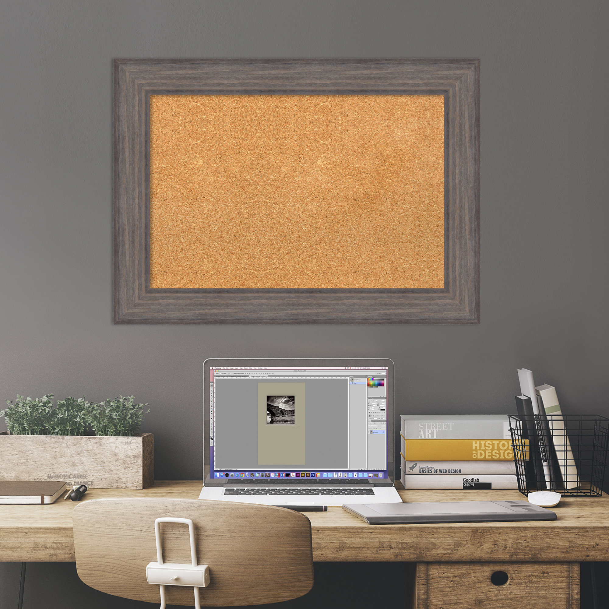 Gracie Oaks Wall Mounted Bulletin Board | Wayfair