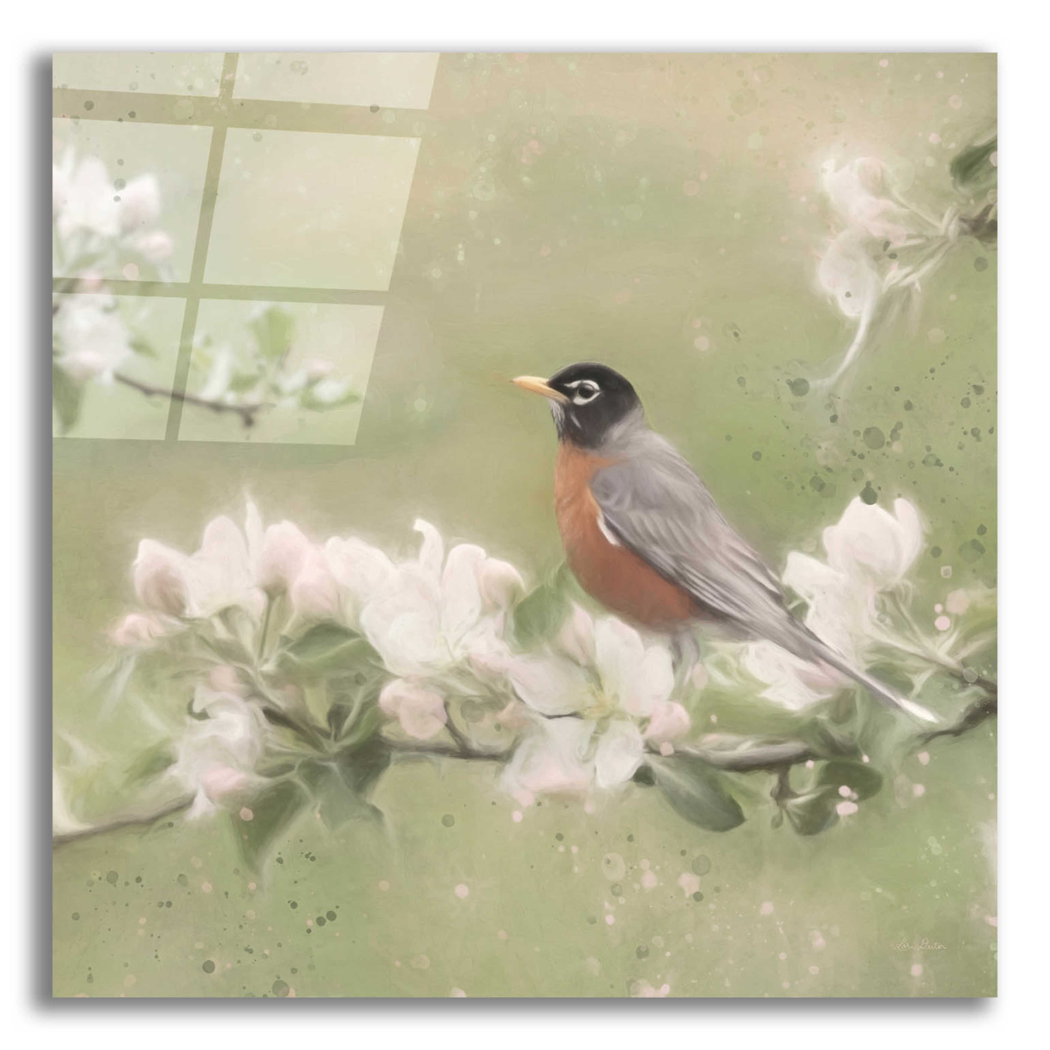 Red Barrel Studio® Springtime Robin On Plastic/Acrylic by Lori Deiter ...