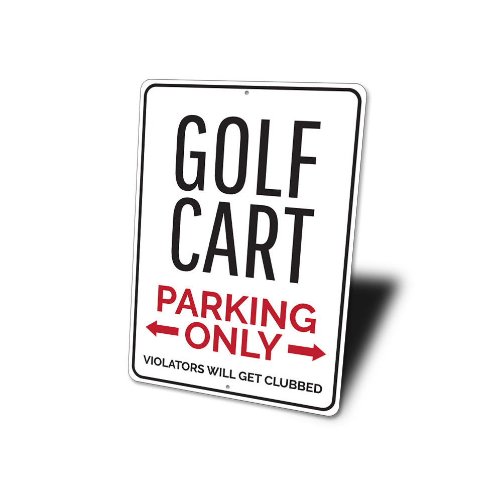 Lizton Sign Shop, Inc Golf Cart Parking Aluminum Sign | Wayfair