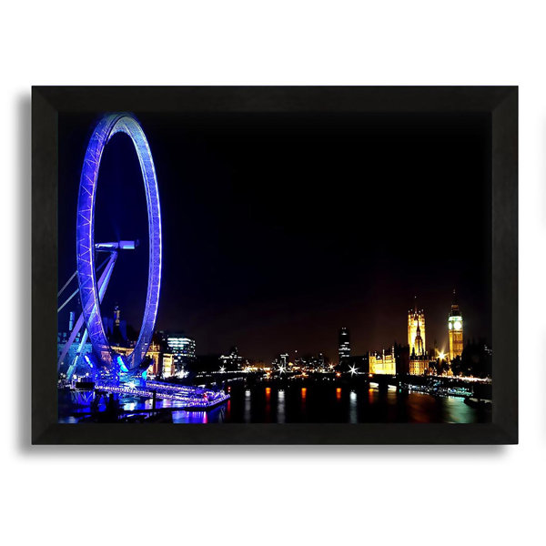 Brayden Studio London Eye Blue Uk Framed Print - Single Picture Frame ...